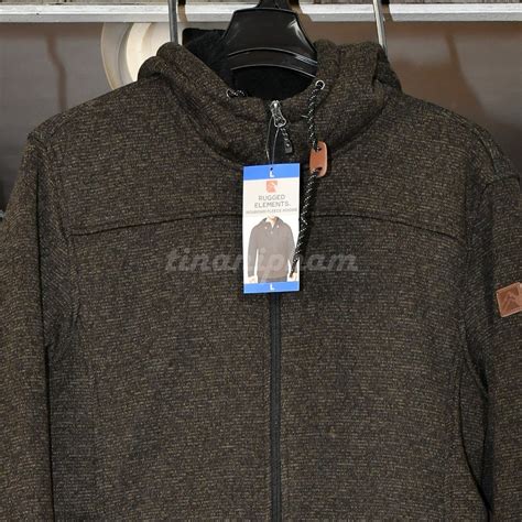 Brown Black Rugged Elements Mens Fleece Lined Hoodie Fleece Lined Ebay