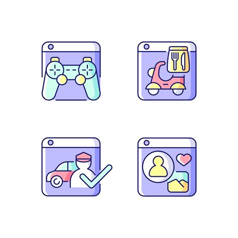 Platform Business Rgb Color Icons Set 3189832 Vector Art At Vecteezy