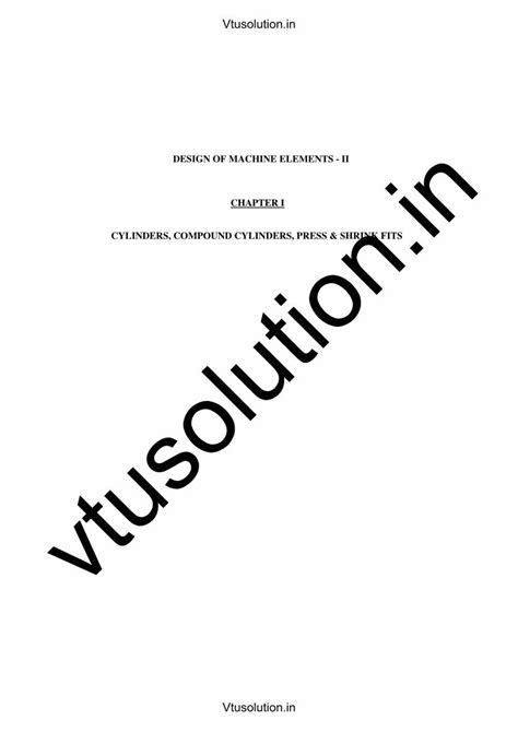 Pdf Design Of Machine Elements Ii Chapter I · Pdf Fileradial Stress In Thin Cylindrical