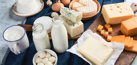 Different Types Of Dairy Products Stock Photo Adobe Stock
