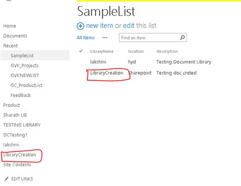 programmatically create document library splessons