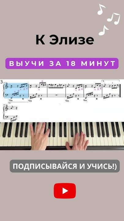 К Элизе Бетховен на фортепиано пианино Piano Short Shorts Youtube