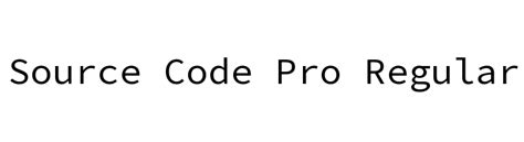 Source Code Pro Regular Font