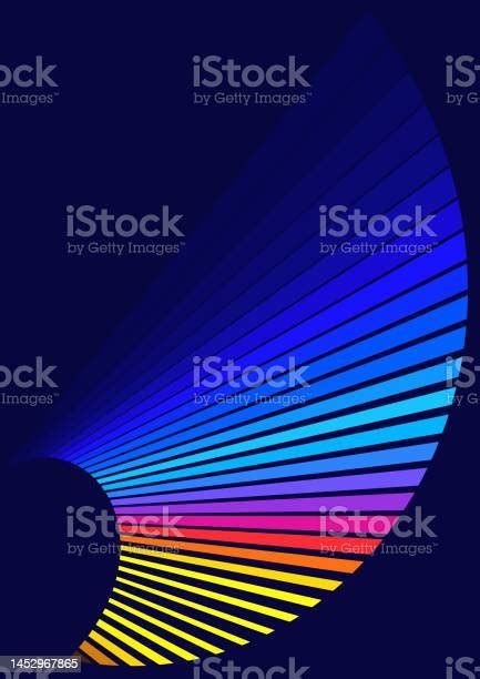 진한 파란색 배경에 여러 가지 색상의 줄무늬가 있는 추상 줄무늬 소용돌이 0명에 대한 스톡 벡터 아트 및 기타 이미지 0명 기하 도형 노랑 Istock