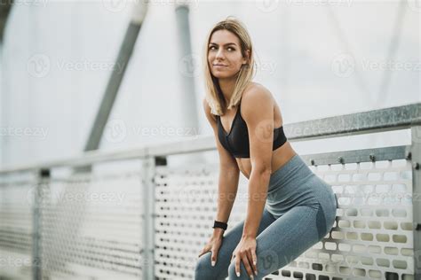 Woman Resting After Outdoor Working Out Stock Photo At Vecteezy