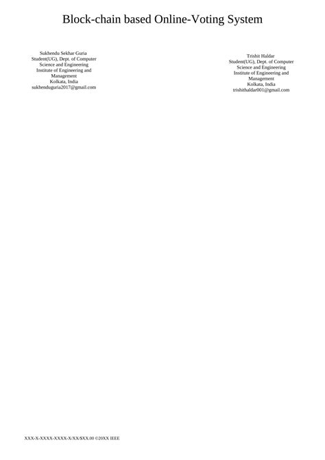 pdf block chain based online voting system