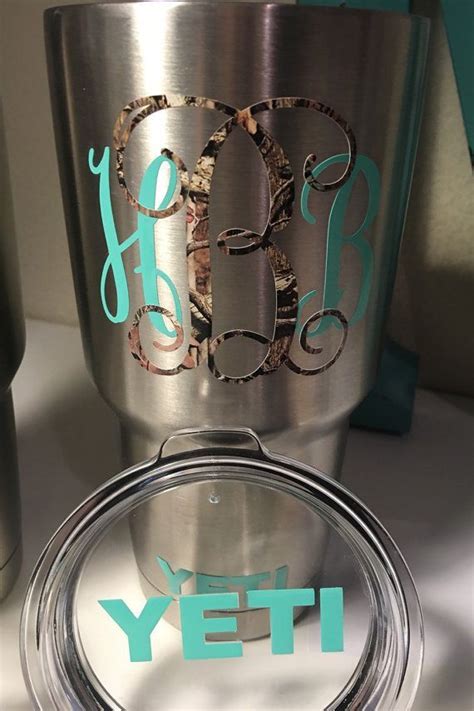 Yeti Decal Monogram Decal Yeti Tumbler Decal Yeti Rambler Decal Yeti