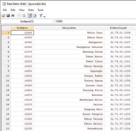 Menggabungkan Dataset Stata Append Cahaya Semesta Curahanhati