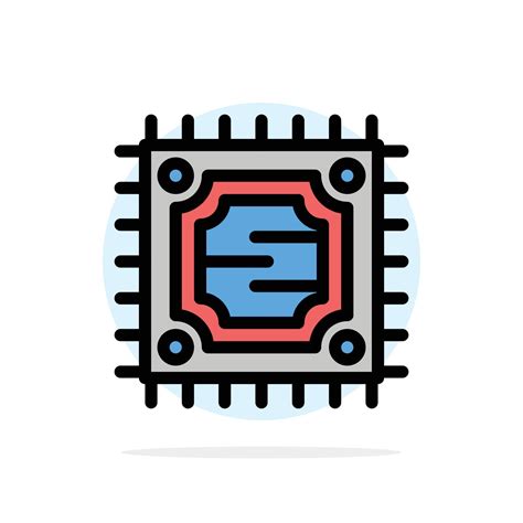 Cpu Microchip Processor Abstract Circle Background Flat Color Icon 14652938 Vector Art At Vecteezy