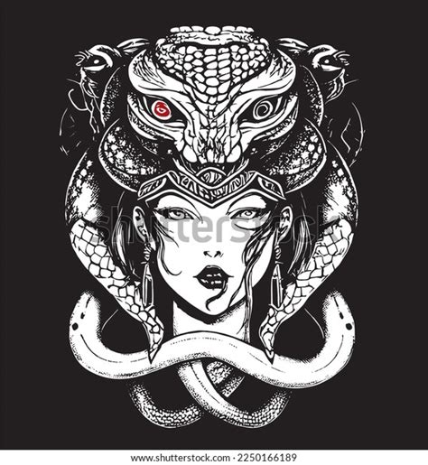 Black White Vector Graphics Girls Face Stock Vector Royalty Free 2250166189 Shutterstock