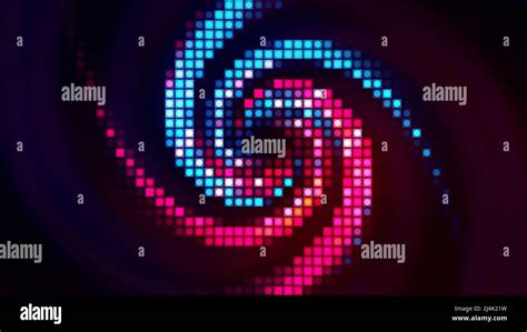 Swirling Colorful Pixelated Retro Background Seamless Loop Motion
