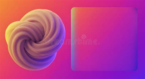 Abstract 3d Twisted Swirling Shape With Gradient Background Stock Image