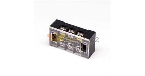 Elecbee Barrier Strip Terminal Blocks Black Straight With Cover Cable Connector