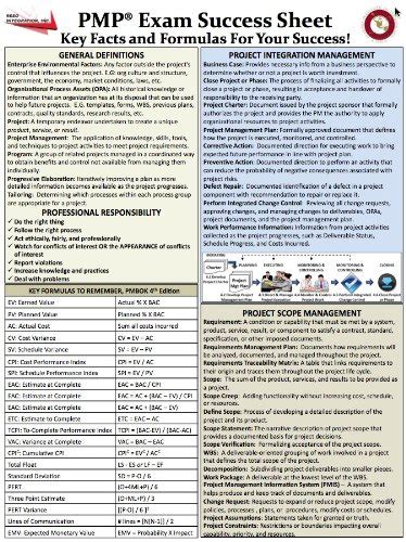 Pmp Formulas Cheat Sheet Pmbok Guide 5th Edition Edwa Vrogue Co