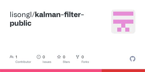 Github Lisongl Kalman Filter Public