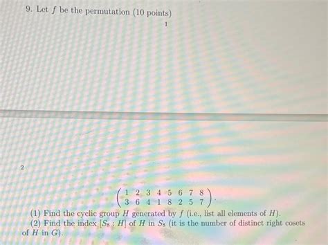 Solved Let F Be The Permutation Points Chegg