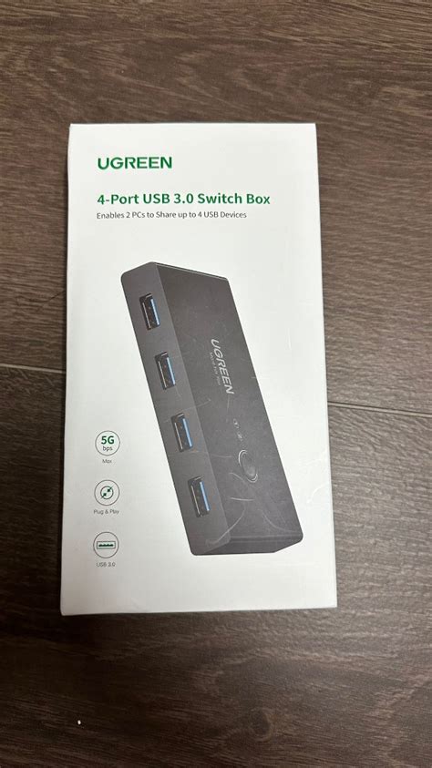 Ugreen Usb 3 0 Sharing Switch 2 Computers 4 Port Usb Peripheral Switcher Adapter Box Selector