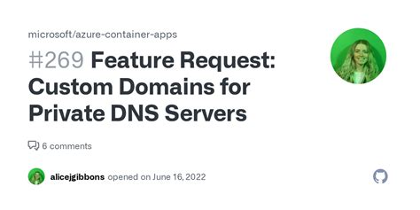 Feature Request Custom Domains For Private Dns Servers · Issue 269 · Microsoftazure Container