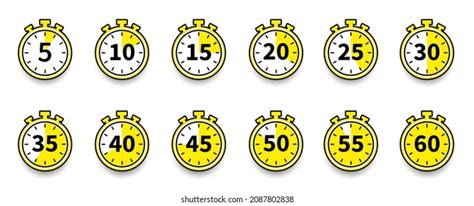 Timer Clock Stopwatch Isolated Set Icons Stock Vector Royalty Free 2240553847 Shutterstock