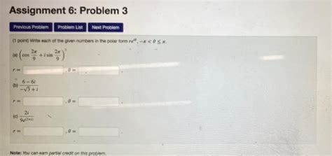 solved assignment 6 problem 3 problem list previous problem