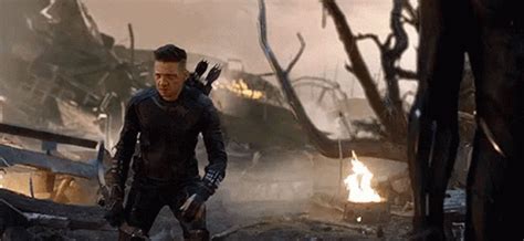 Hawkeye Kneeling Down  Hawkeye Kneeling Down Avengers Endgame