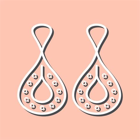 Earring Vector Icon 20236420 Vector Art At Vecteezy