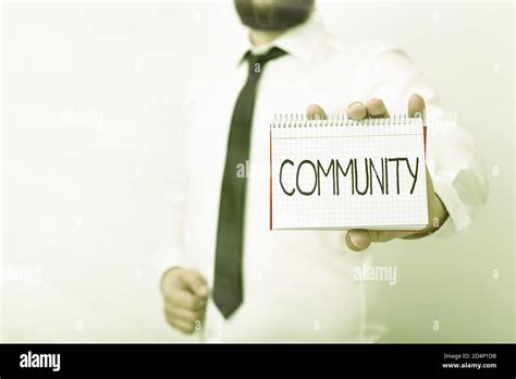 Handwriting Text Writing Community Conceptual Photo With A Common