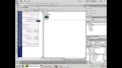 Templated Html5 Css Site With Dreamweaver Cs6 Youtube