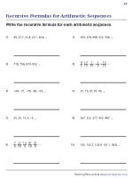 Recursive Formulas For Geometric Sequences Worksheets Worksheets Library