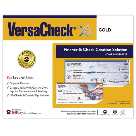 Versacheck Hp Deskjet 3755 Mx Micr Check Printer Gold Check Printing