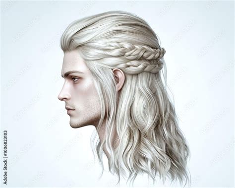 Stylized 3d Human Model With Flowing Hair Rigged For Dynamic Animations And Visual Effects Stock