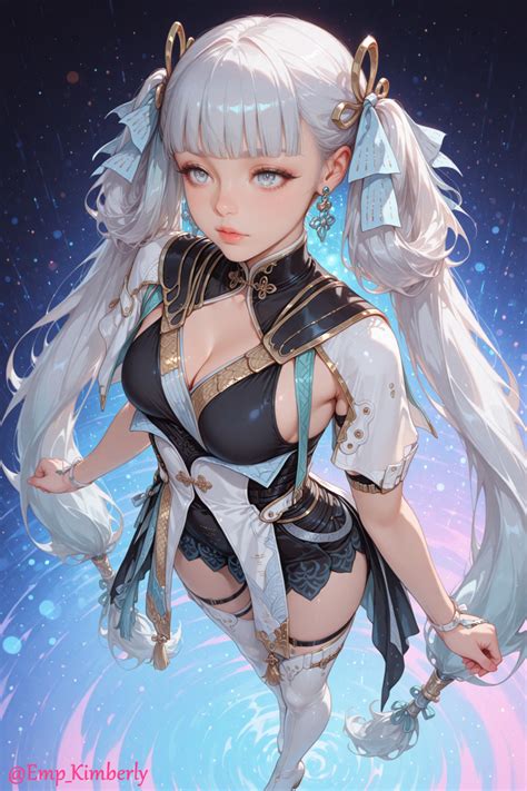 Rule 34 1girls Ai Generated Blue Eyes Clothed Dress Emp Kimberly Female Hair Ornament Jinhsi