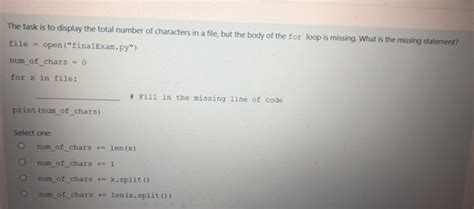 Solved The Task Is To Display The Total Number Of Characters Chegg