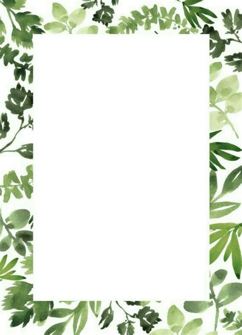 Green Small Leaves Border Background Artofit