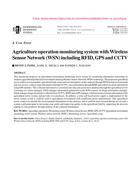 Pdf Agriculture Operation Monitoring System With Wireless Sensor