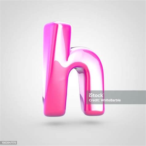 분홍색 편지 소문자 H 흰색 배경에 고립입니다 0명에 대한 스톡 사진 및 기타 이미지 0명 3차원 형태 금속 Istock