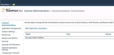 Sharepoint Server User Profile Synchronization Connections Empty