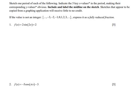 Solved Sketch One Period Of Each Of The Following Indicate Chegg Com