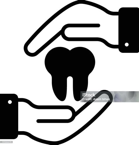 치과 진료 회사 로고 개념 인간의 손으로 치아를 덮는 벡터 아이콘 디자인 치과 기호 구강 의학 기호 치과 기구 스톡 일러스트레이션 건강 진단에 대한 스톡 벡터 아트 및 기타