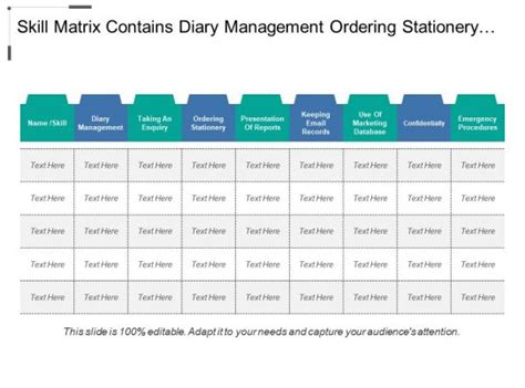 Skill Matrix Slide Team