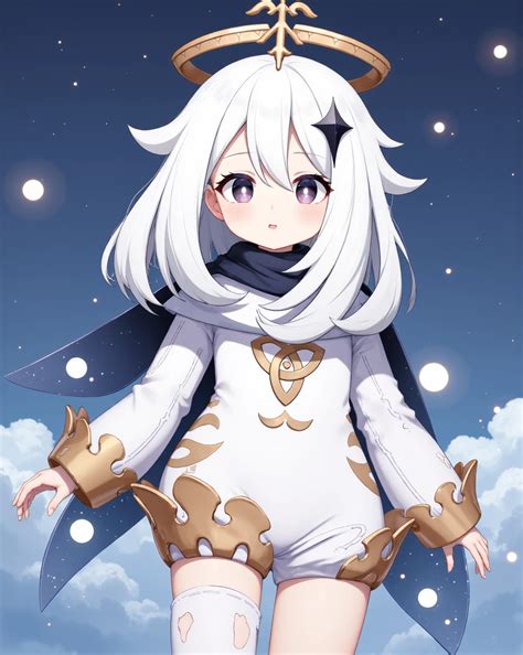 Paimon Chibieerie Anime Girl Wrapped In White A Pale Anime Girl