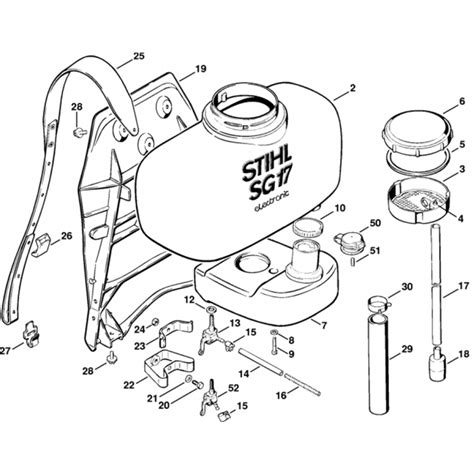 Container Tank Assembly For Stihl Sg Sg L Sprayer L S Engineers