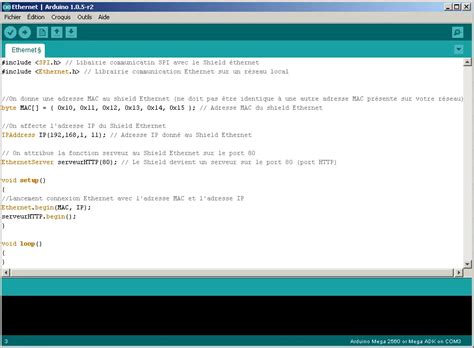 Shield Arduino Ethernet raccordement et création d un serveur