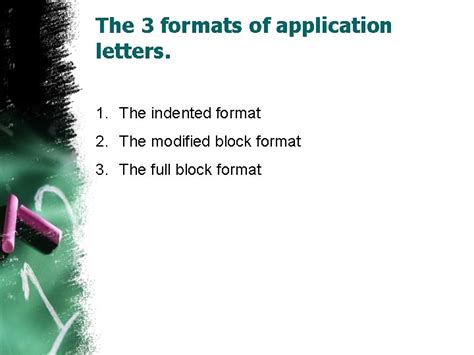 Writing Application Letters The Indented Modified Block And