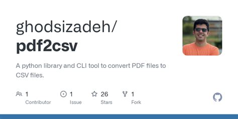 Mehdi Ghodsizadeh On Linkedin Github Ghodsizadehpdf2csv A Python