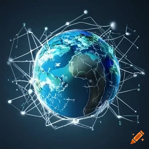 Illustration Of A Global Internet Network On Craiyon