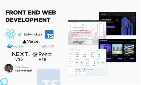 Be Your Frontend Web Developer Using React Nextjs Html And Tailwind