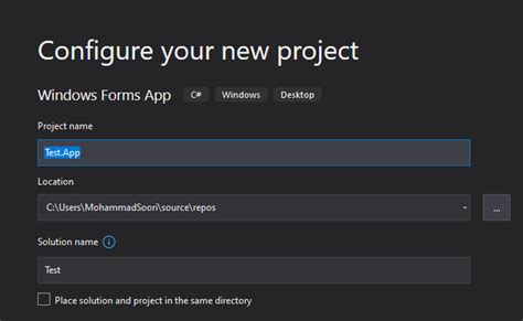 Project Templates For Windows Forms App Net Core Are Not Showing Up