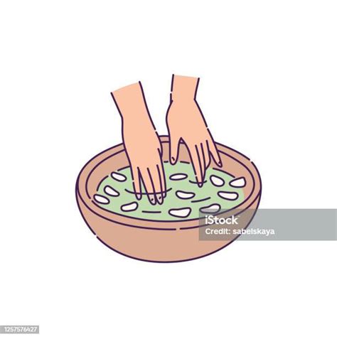 손과 손톱 스케치 벡터 일러스트에 대한 Spa 절차의 기호는 격리 건강관리와 의술에 대한 스톡 벡터 아트 및 기타 이미지 건강관리와 의술 건강한 생활방식 깨끗한