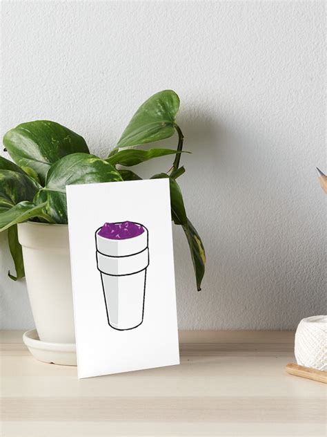 Double Cup Lean Art Board Print For Sale By Elchicodelab Redbubble